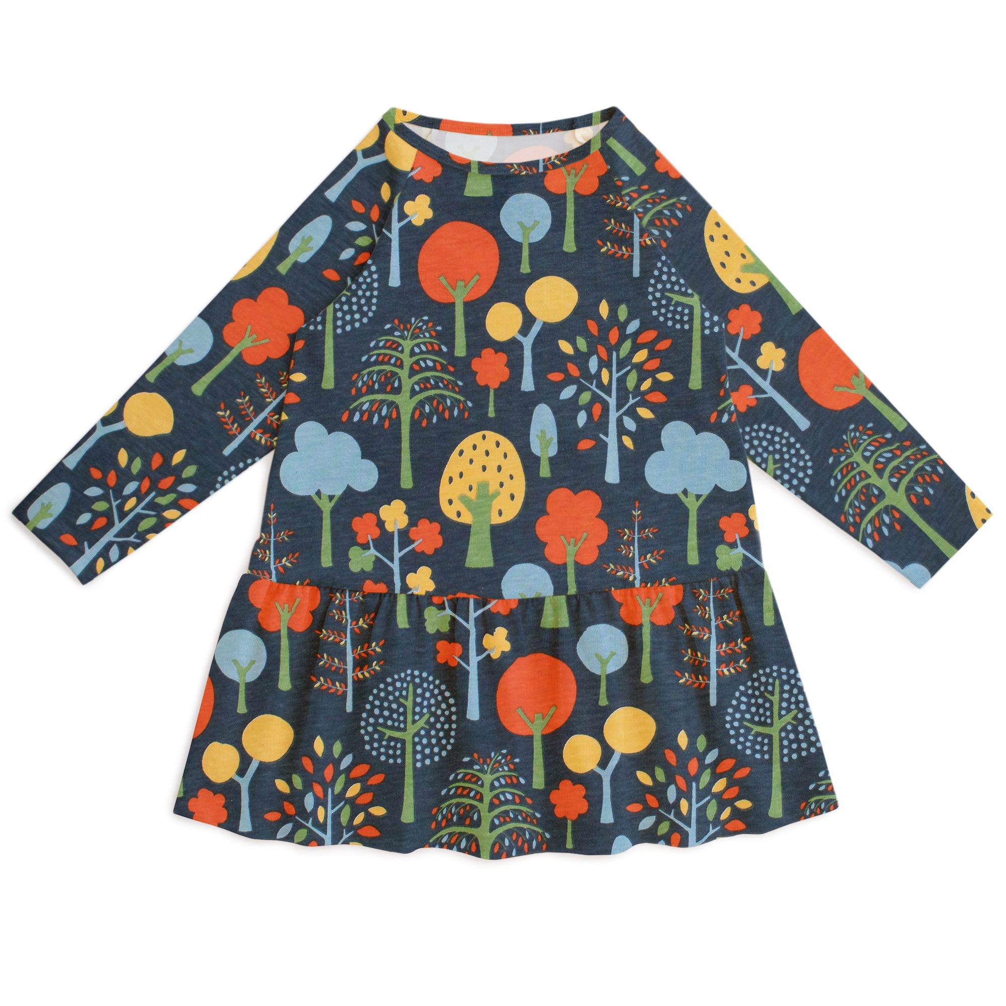 Chicago Dress - Trees Navy & Green – Winter Water Factory