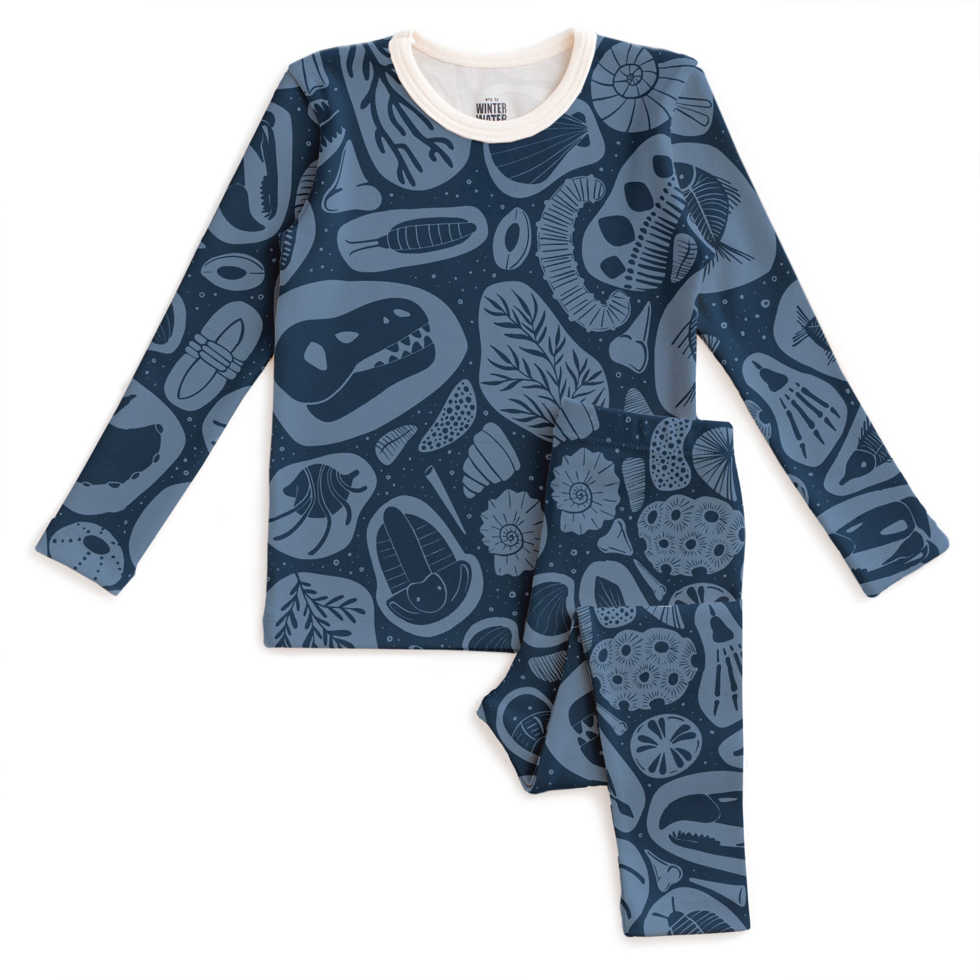 Kids Pajama Set - Fossils Night Sky – Winter Water Factory