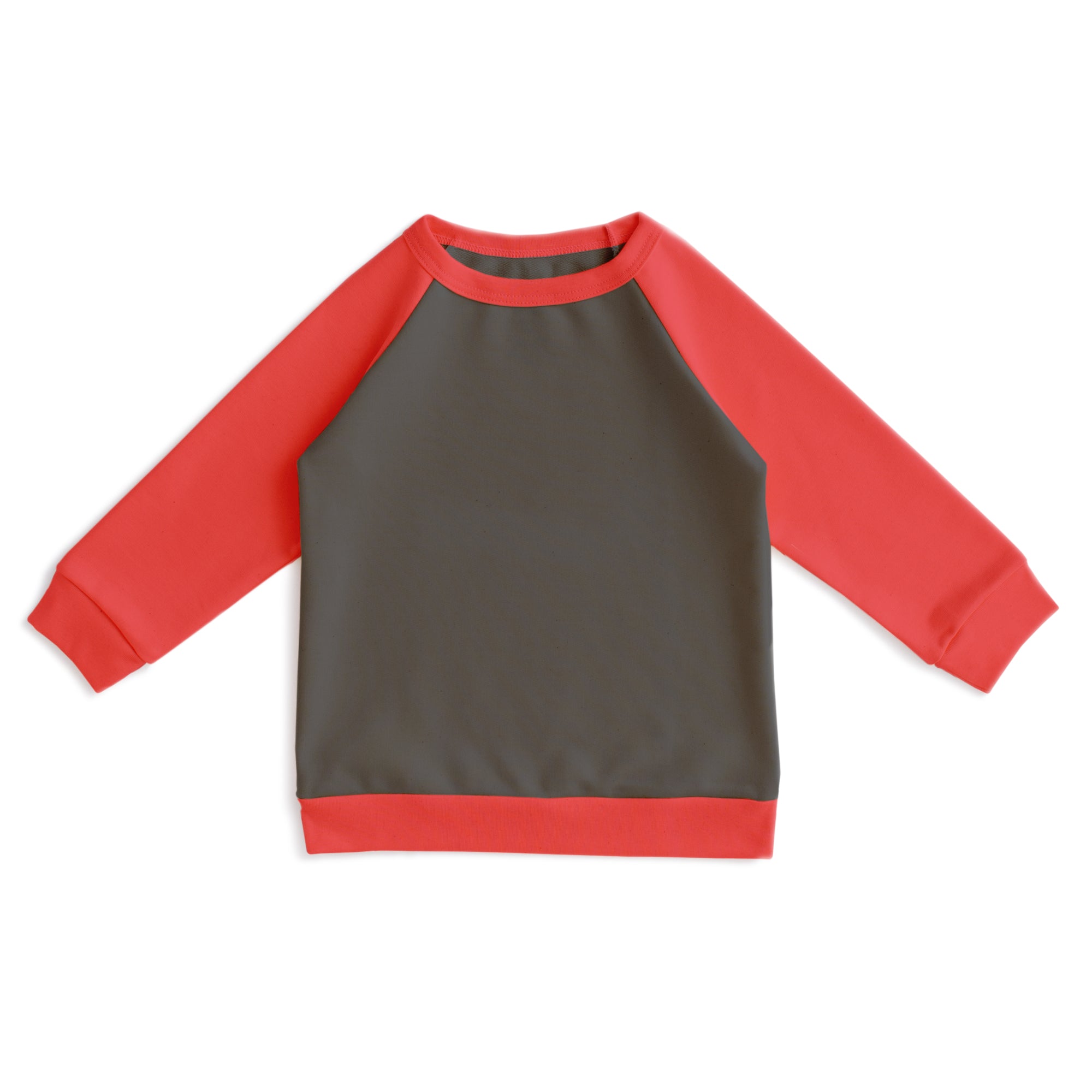 Color Block Sweatshirt - Charcoal & Scarlet Red – Winter Water Factory