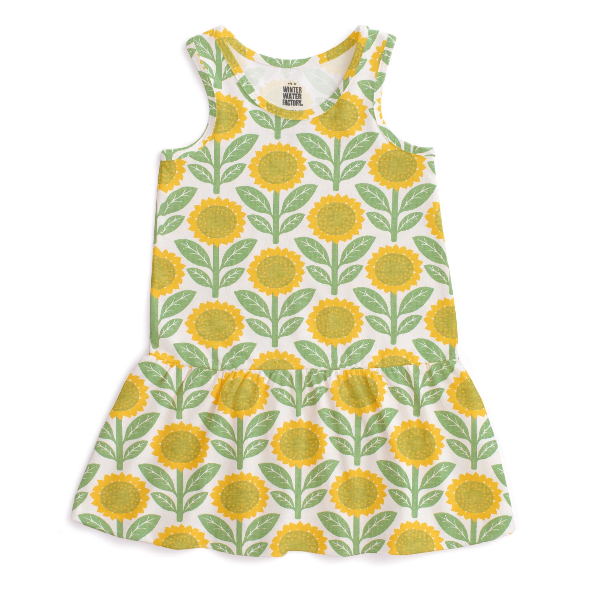 Valencia Dress - Sunflowers Green – Winter Water Factory